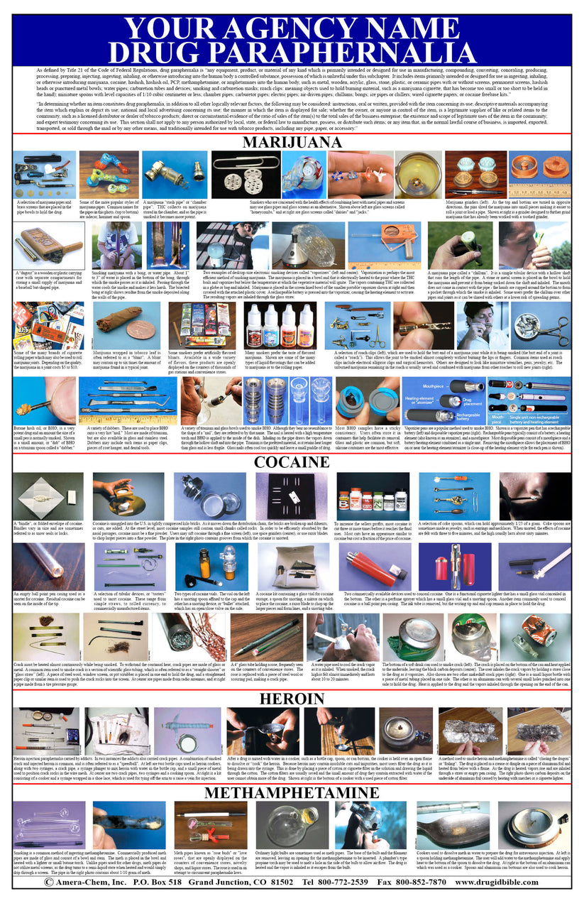 Drug Paraphernalia Wall Chart – Amera-Chem, Inc./Drug Identification Bible